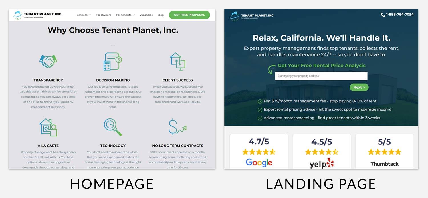 Landing Page vs. Website Home Page - What’s the Difference?